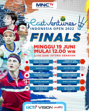 Jadwal Siaran Langsung Final Indonesia Open 2022 di MNCTV: Tayangkan Seluruh Laga, Ada Viktor ...